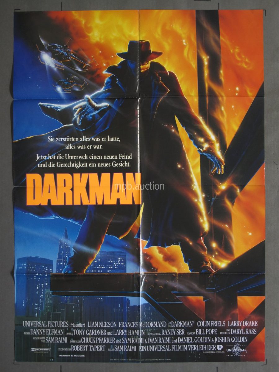 DARKMAN (1990) Original German Movie Poster For Sale