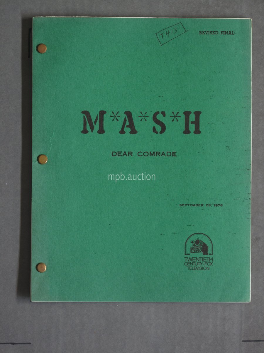 MASH - DEAR COMRADE (1976) Vintage Original Film Script For Sale