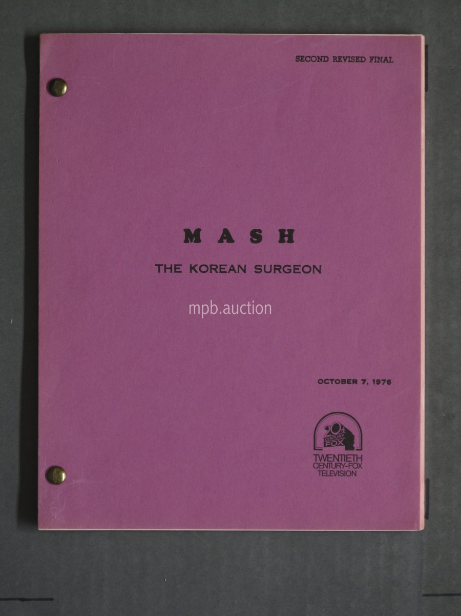 MASH - KOREAN SURGEON (1976) Vintage Original Film Script For Sale