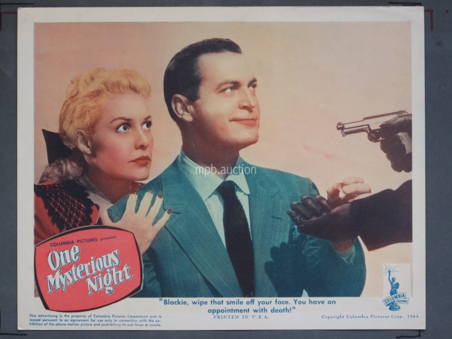 ONE MYSTERIOUS NIGHT (1944) Original 11x14 Lobby Card For Sale