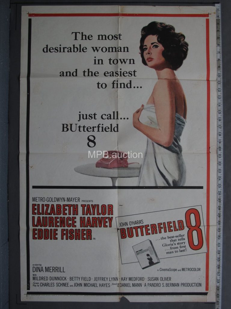 BUTTERFIELD 8 (1960) Original Movie Poster For Sale