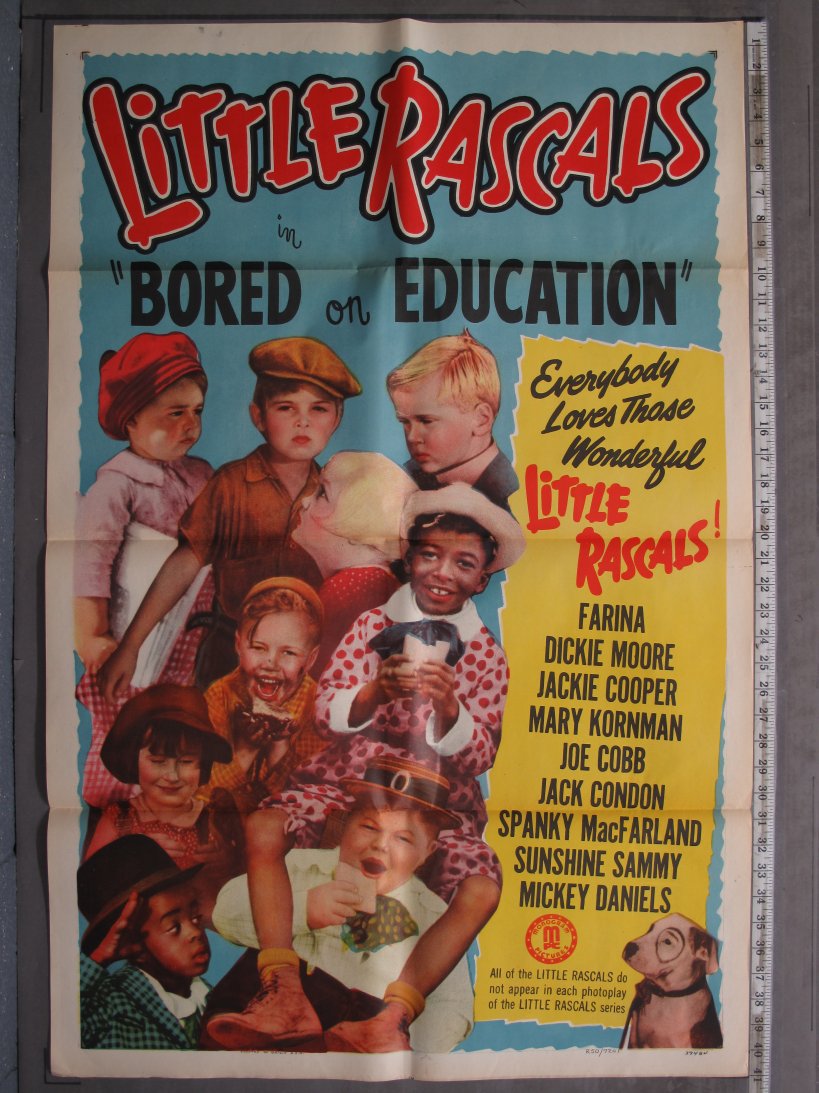 LITTLE RASCALS in BORED OF EDUCATION (1950R) Original Movie Poster For Sale