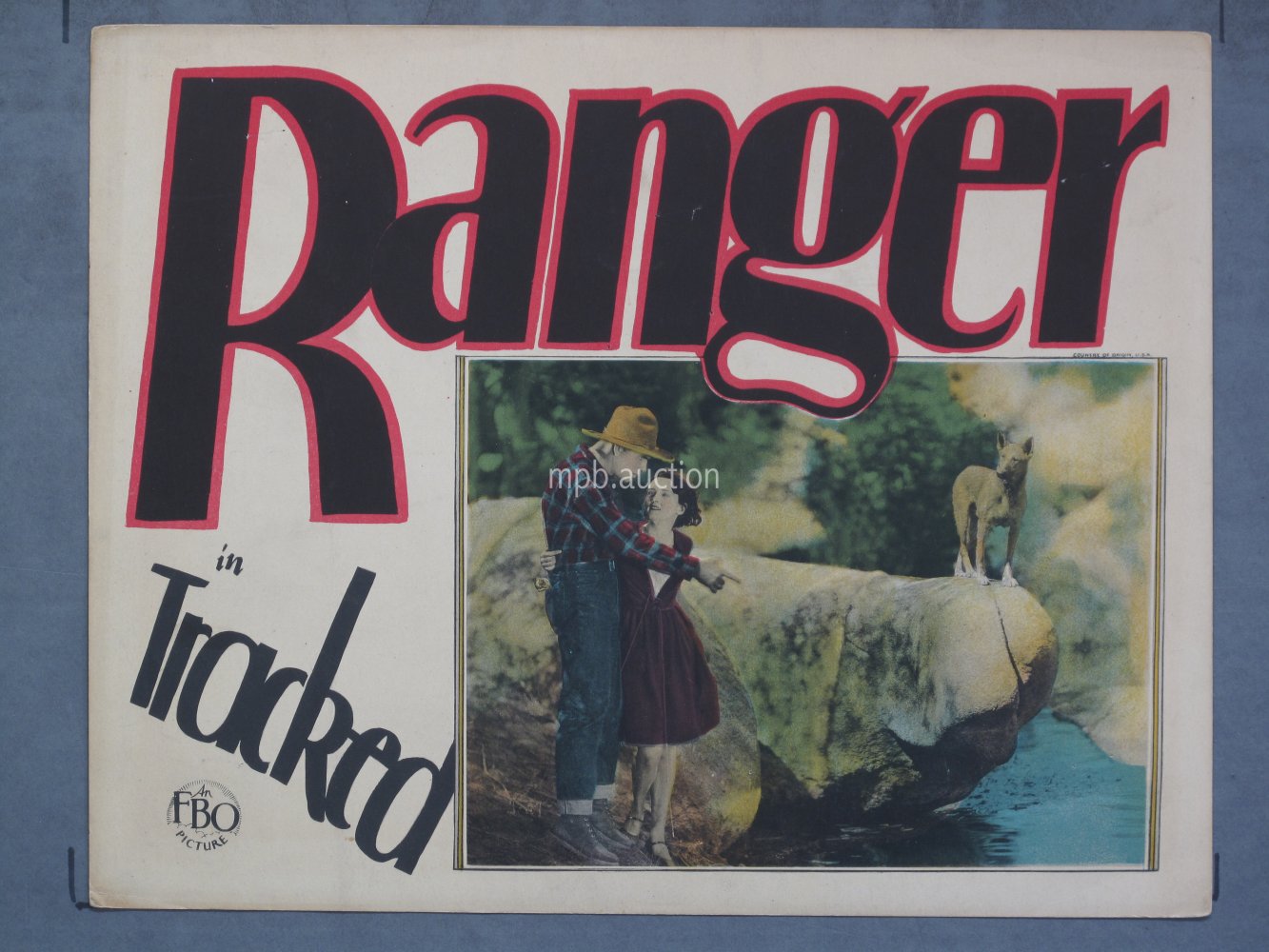 TRACKED (1928) Lobby Card Poster For Sale